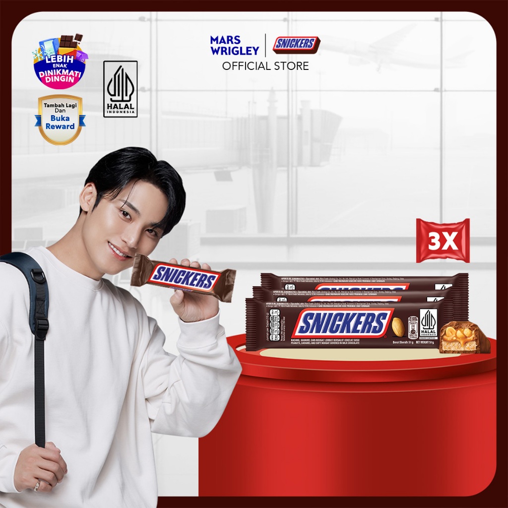 Jual SNICKERS Peanut Original 51g X3 | Shopee Indonesia