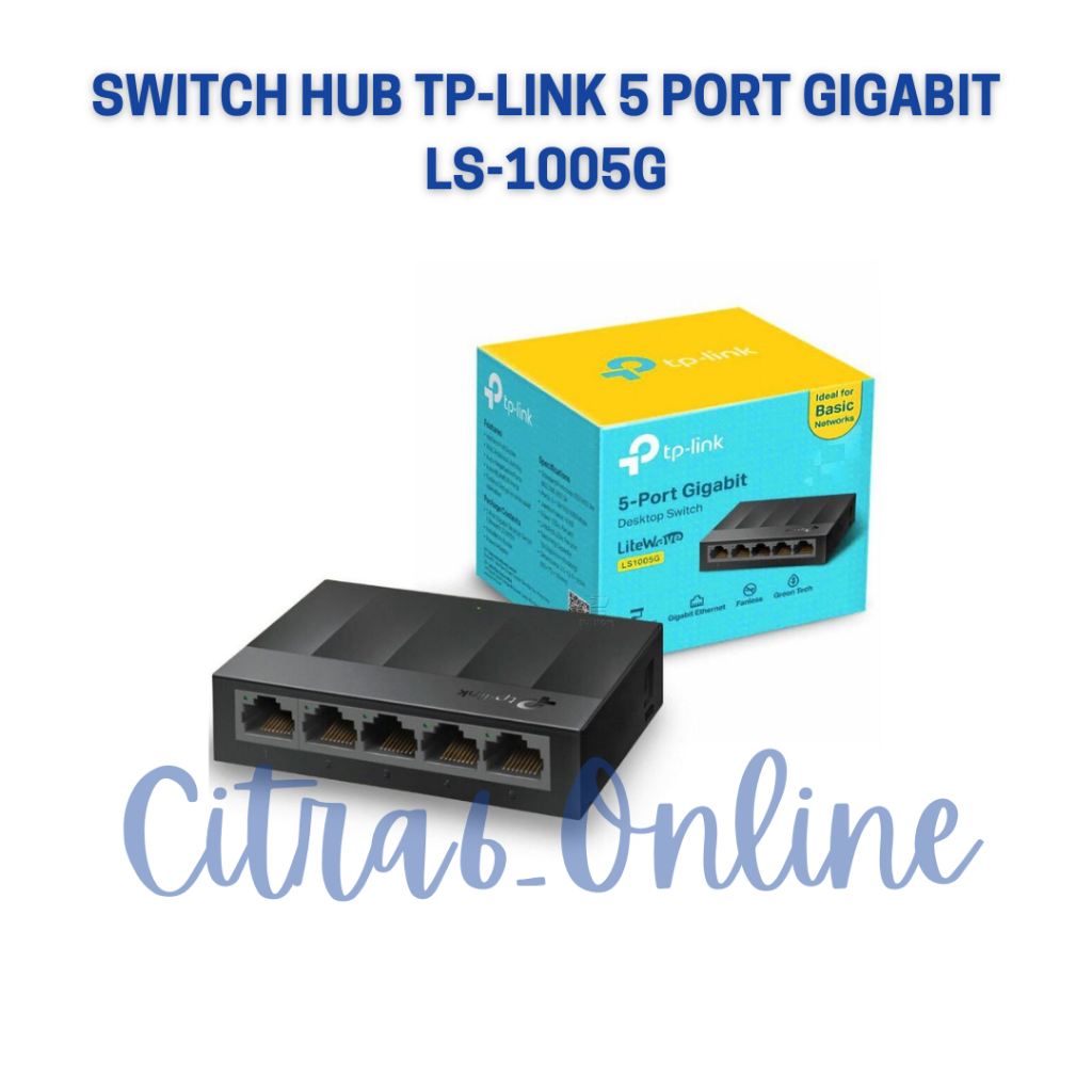 Jual TP-Link 5 Port LS1005G Gigabit Tplink Desktop Switch Hub LS1005 G ...
