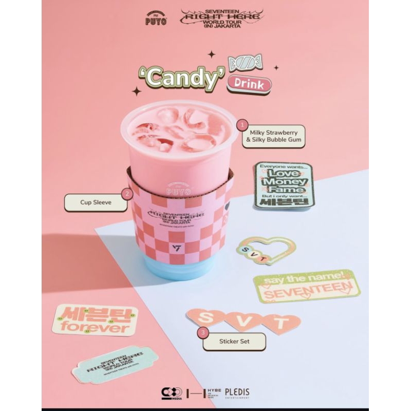 Jual Puyo x Seventeen Candy sticker set | Shopee Indonesia