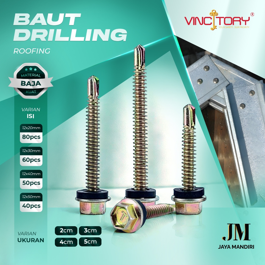 Jual Sekrup Roofing Atap Baja Ringan Plus Karet Warna Kuning 12x20 ...