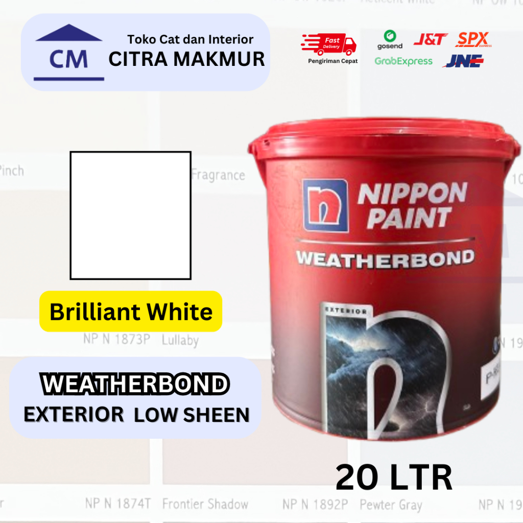 Jual Nippon Weatherbond BRILLIANT WHITE 1001 - 20 Ltr (Cat Putih ...