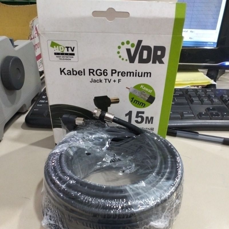 Jual KABEL ANTENA RG6 13M 15m 18m 25m 30m + JACK Parabola dan TV | Shopee Indonesia