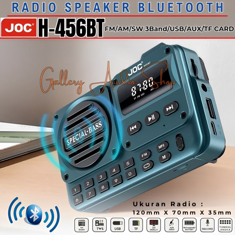 Jual Radio Portable Bluetooth JOC H456BT - Radio Fm JOC 456BT - Radio ...