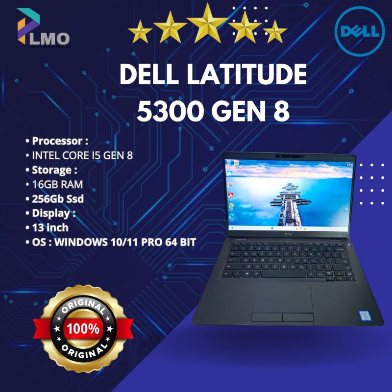 Jual Laptop Dell Latitude 5300 intel Core i5 Gen 8 - Ram 16Gb Ssd 256Gb ...