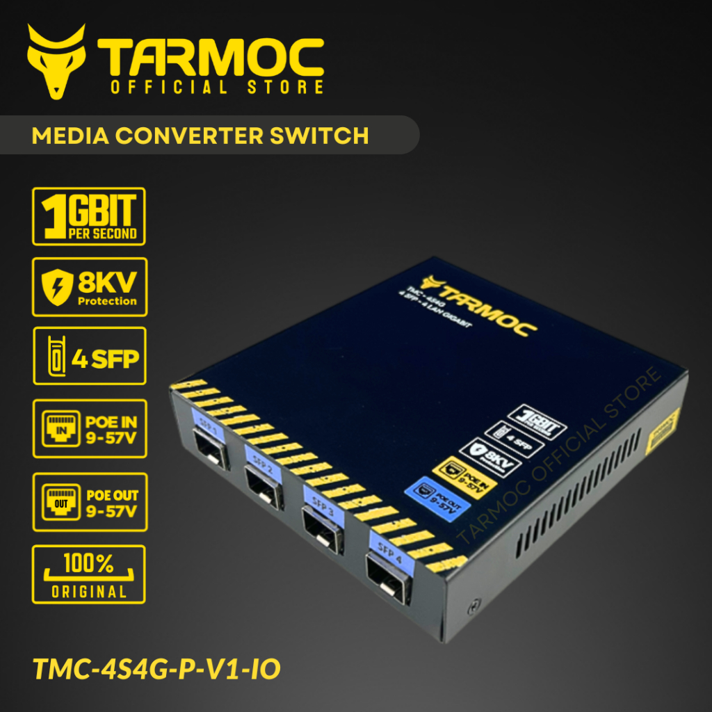 Jual Tarmoc TMC-4S4G-P-V1-IO | Media Converter Switch 4 SFP 4 LAN ...