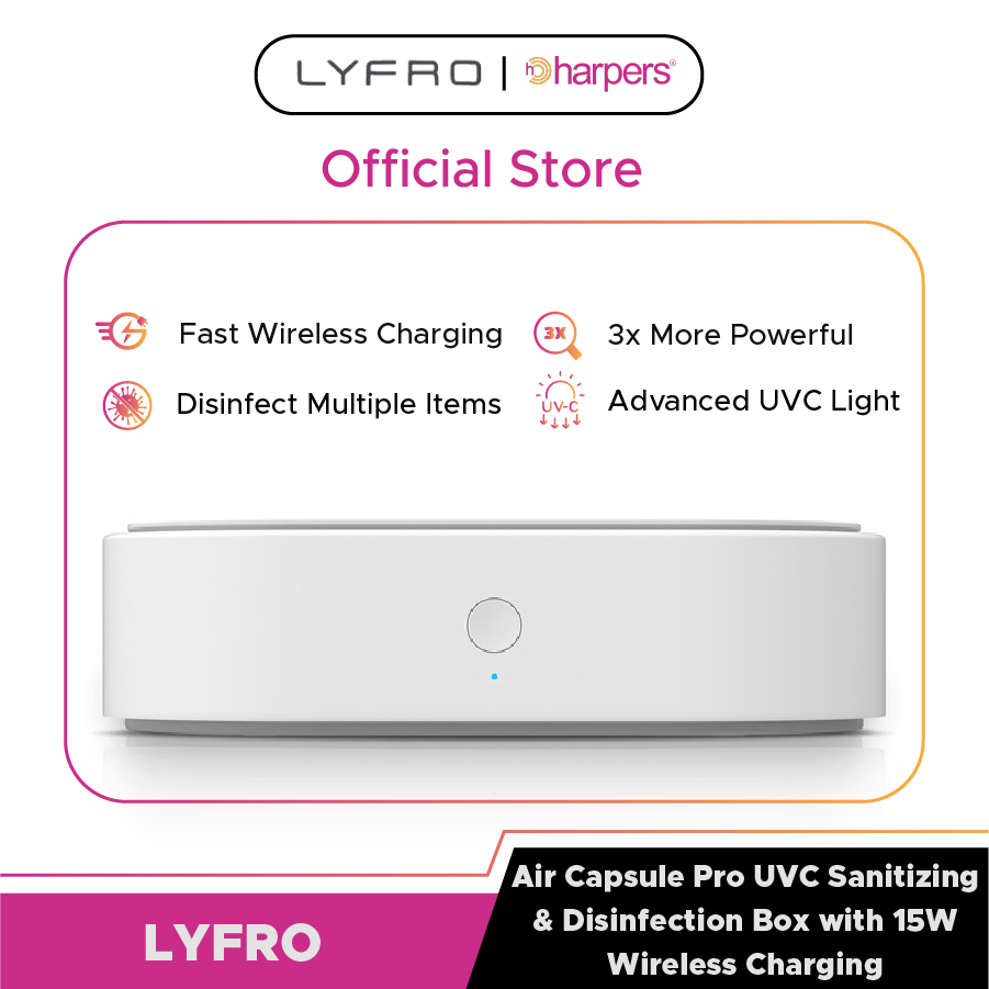 Jual LYFRO Air Capsule Pro UVC Sanitizing & Disinfection Box with 15 ...