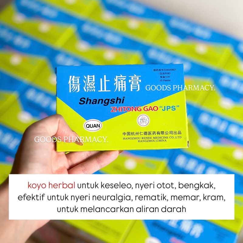 Jual Plaster Shang Shi Zhi Tong Gao - Koyo Pereda Nyeri Sendi, Keseleo, Otot, Rematik, Sakit ...