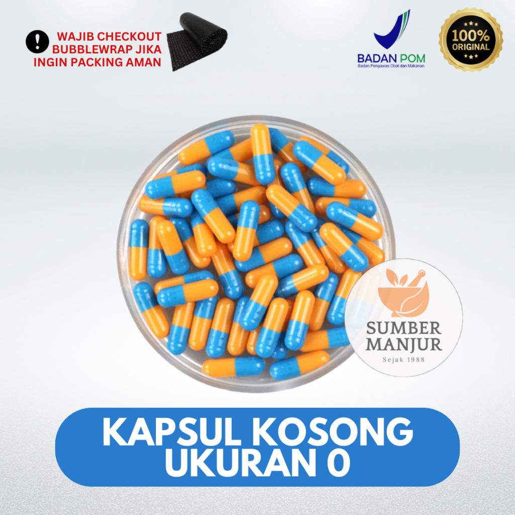 Jual CANGKANG KAPSUL KOSONG UKURAN 0 / ISI 1000 KAPSUL | Shopee Indonesia