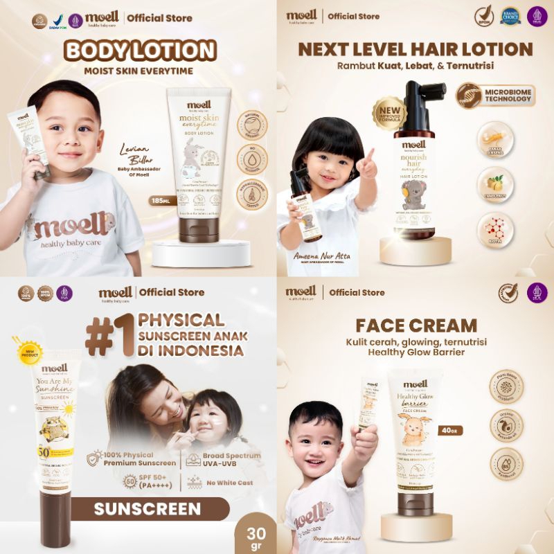 Jual Moell Body Lotion Bayi 185gr - Body Lotion Baby skincare Anak dan ...