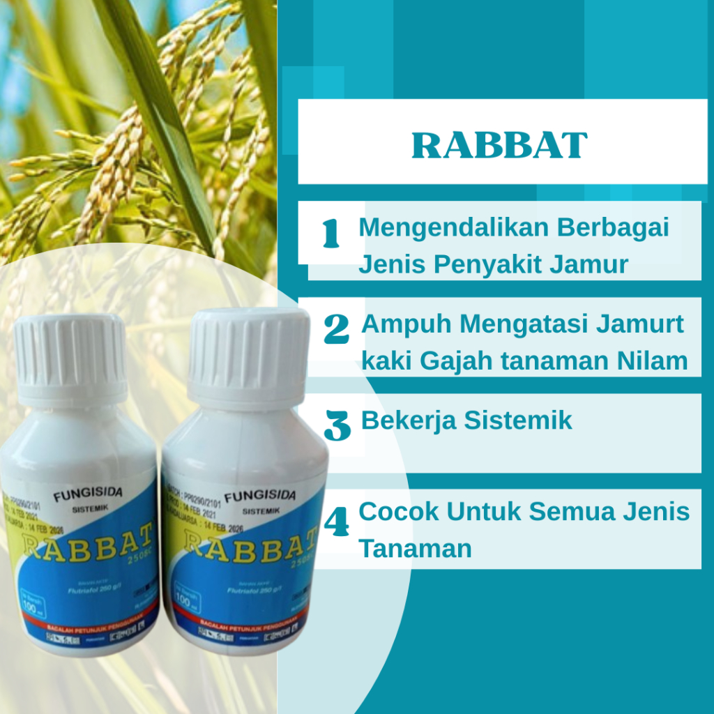Jual RABBAT 250 SC 100 ML Fungisida Mengendalikan Penyakit Jamur ...