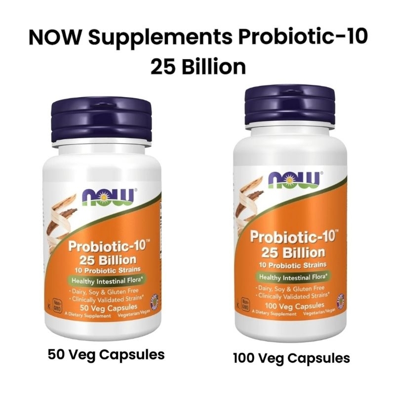 Jual NOW Probiotic-10, 25 Billion, 50 / 100 Veg Capsules | Shopee Indonesia