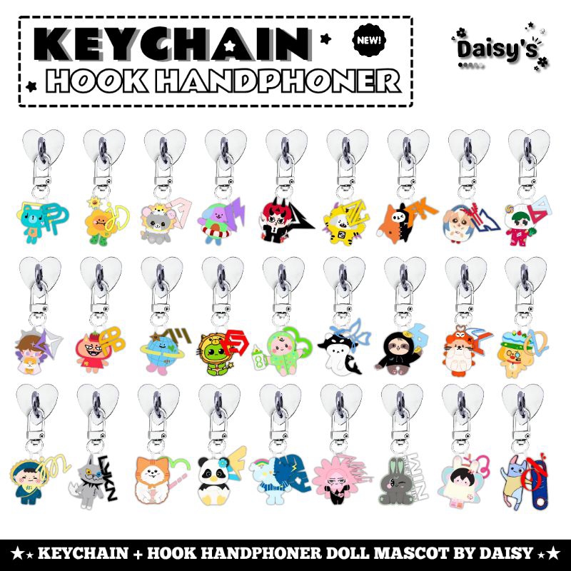 Jual KEYCHAIN + HOOK HANDPHONER DOLL MASCOT || AKSESORIS HANDPHONE ...