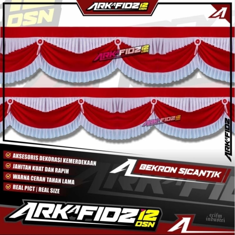 Jual Bendera Background Gedung Merah Putih Sicantik 10 Gelombang ...
