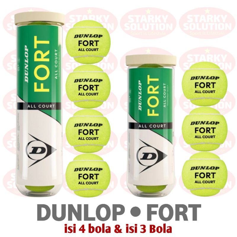 Jual Bola Tenis DUNLOP FORT All Court Tennis Ball Original | Shopee ...
