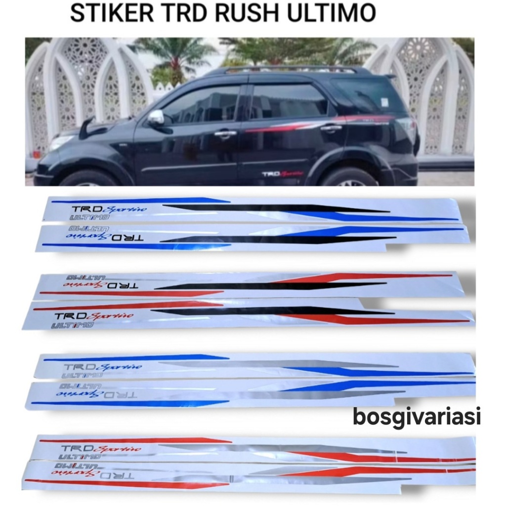 Jual Stiker Trd Ultimo rush / stiker Trd ultimo / stiker list body rush ...