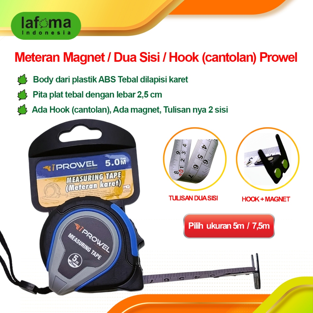 Jual Meteran murah pilih ukuran 5m atau 7,5 meter / meteran tukang ...