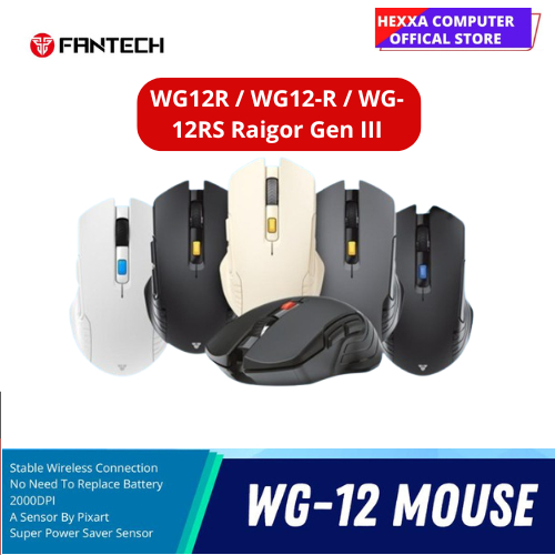 Jual Fantech WG12 / WG12R / WG12RS Raigor Gen III Mouse Wireless Gaming | Shopee Indonesia