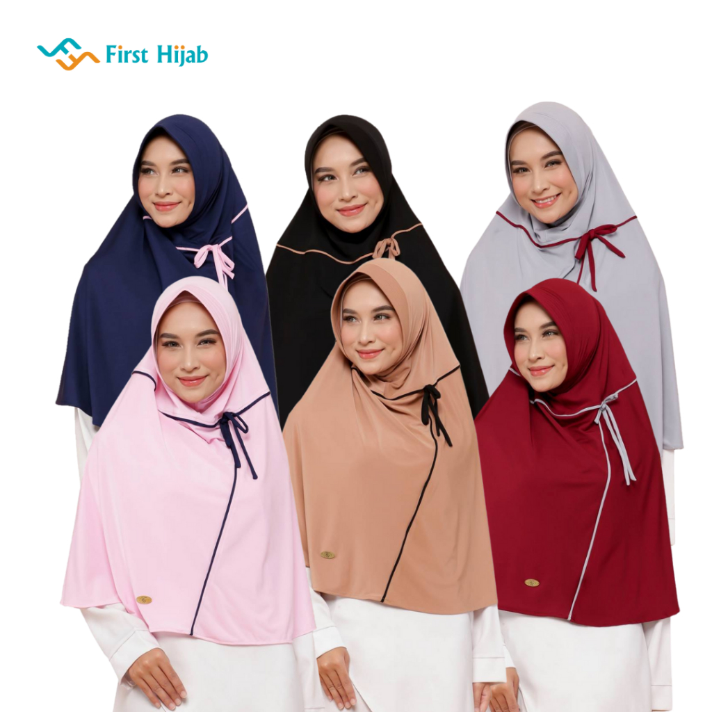 Jual FIRST HIJAB - Hanum Bergo Instant Bahan Jersey | Daily Bergo | Shopee Indonesia