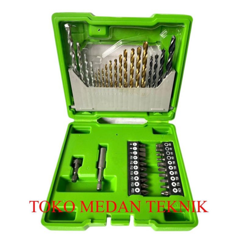 Jual MATA BOR DRILL SET BESI RYU 41 PCS BETON KAYU KOMBINASI DRILL SET ...