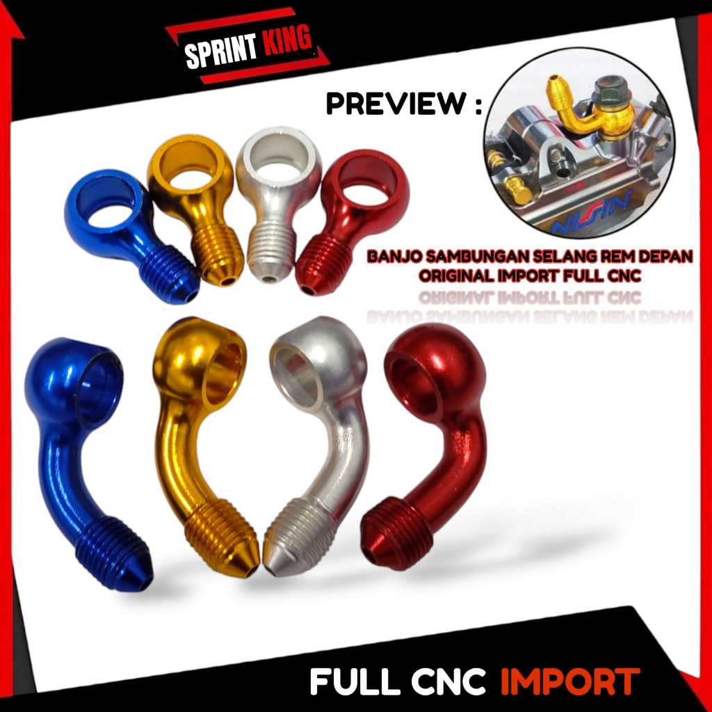 Jual BANJO SAMBUNGAN SELANG REM DEPAN KE KALIPER FULL CNC IMPORT ...