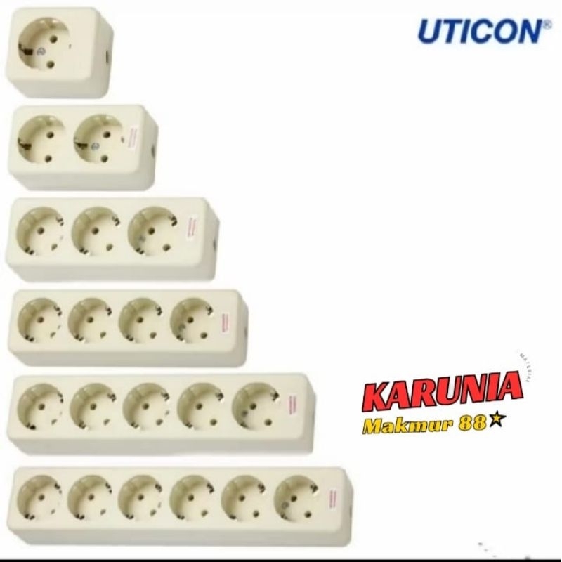Jual Stop kontak uticon 1 2 3 4 5 6 lubang St 118 ,128 ,138 ,148,158,168 | Shopee Indonesia