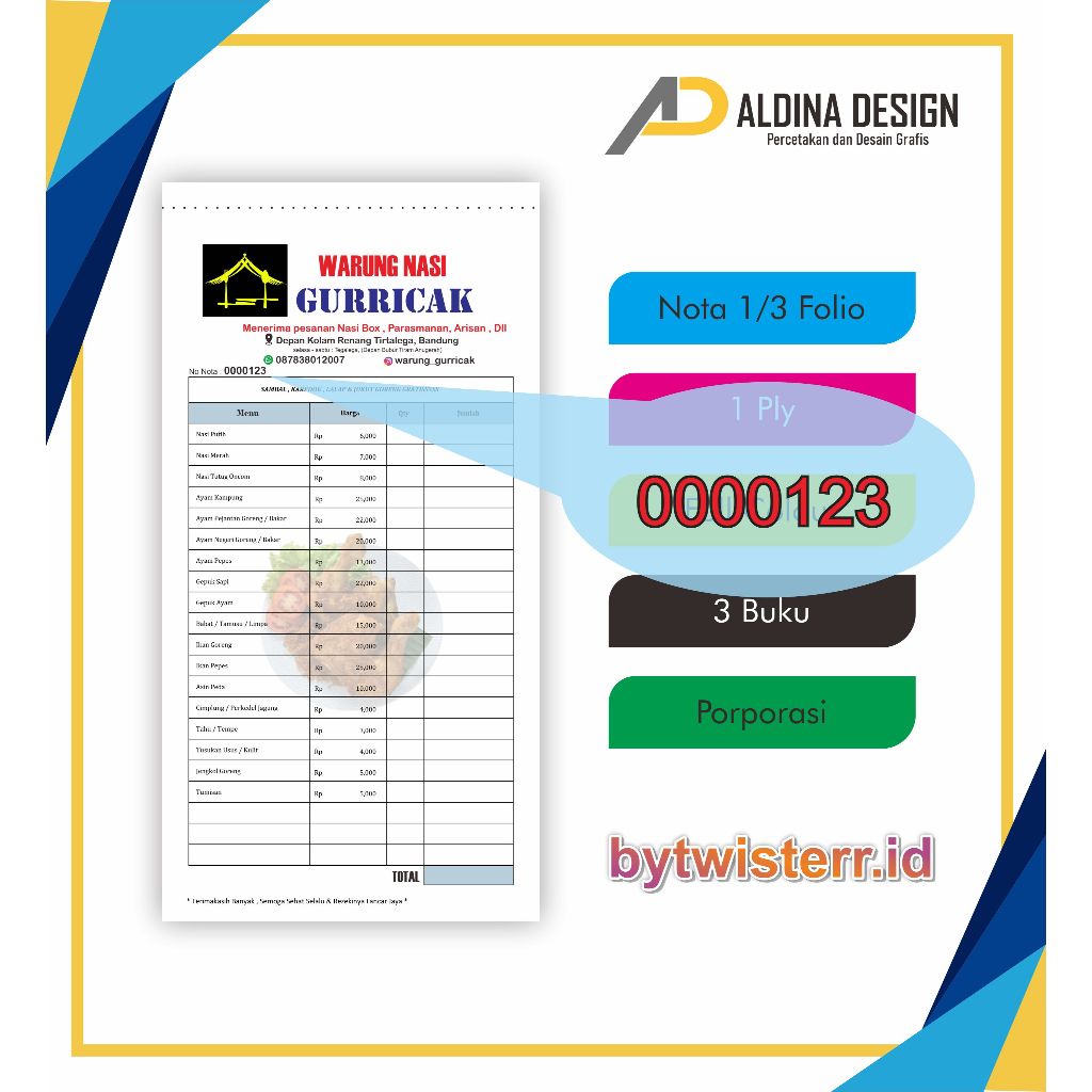Jual Tambahan Nomorator nota 3 rangkap, 4 rangkap dan 5 rangkap Bisa ...