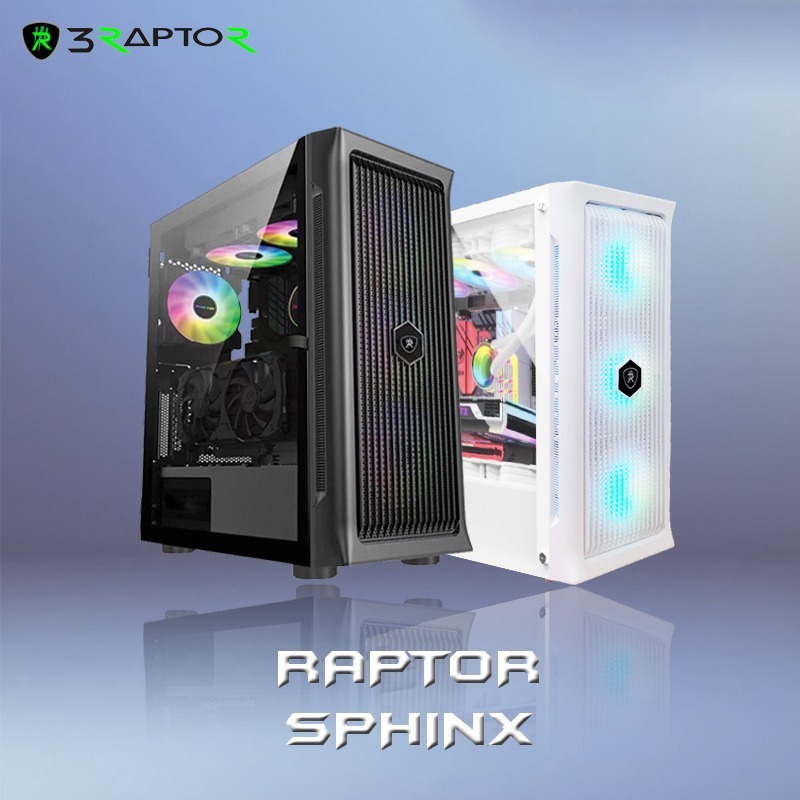 Jual Casing Gaming/PC/Office RAPTOR SPHINX - include 3 FAN RGB ROVER ...