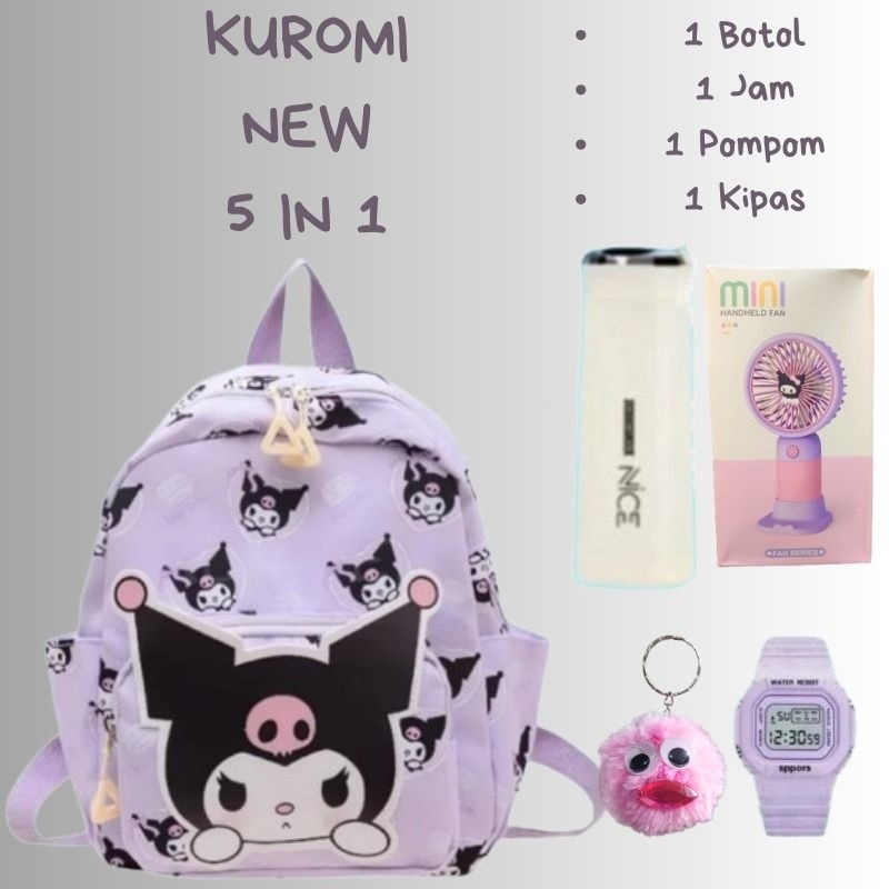Jual Tas Ransel Karakter Lucu Melody - Cinnamoroll - Kuromi 5in1 Paket Hemat Tas Gendong Anak ...