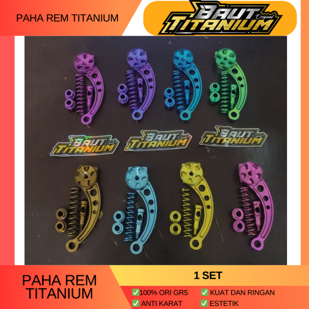 Jual Paha Rem Titanium lengkung Fullset | Shopee Indonesia