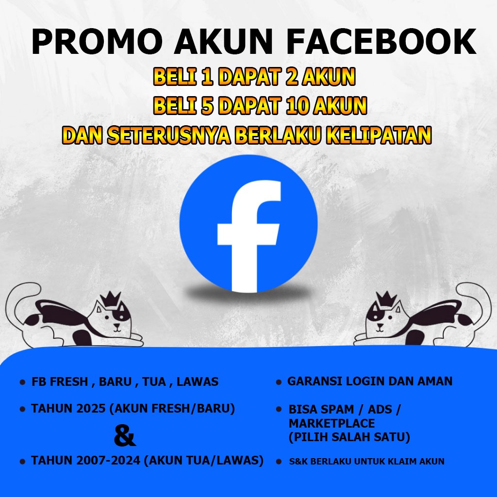 Jual PROMO AKUN FACEBOOK TUA FRESH LAWAS BARU TAHUN 2007-2025 BISA SPAM ...