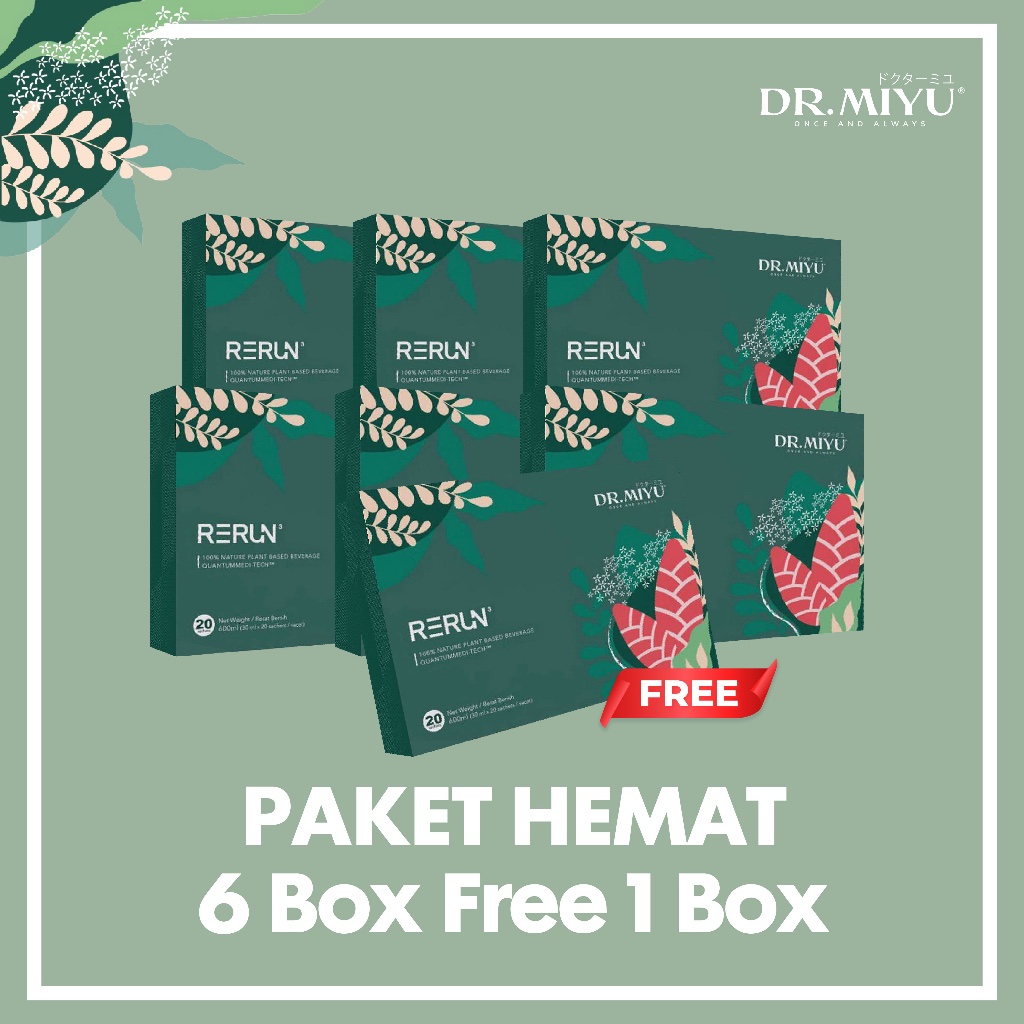 Jual RERUN by DR.MIYU 100% Natural Plant-Based Beverage (30ml x 20 sachets) | Shopee Indonesia
