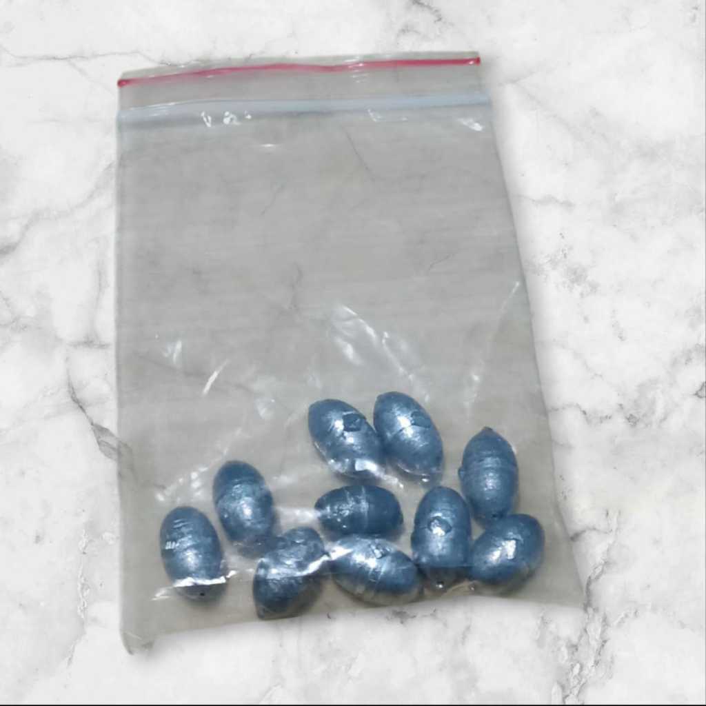 Jual HARGA PER PLASTIK ISI 10 PCS TIMAH PANCING TIMAH PEMBERAT BANDUL ...