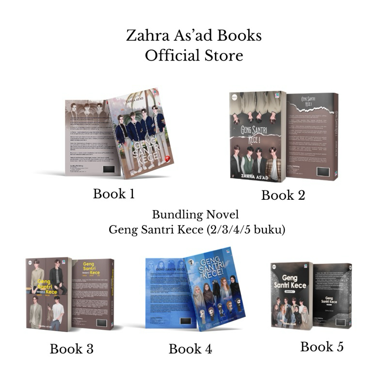 Jual Bundling Novel Geng Santri Kece (2/3/4/5 buku). Lebih hemat ...