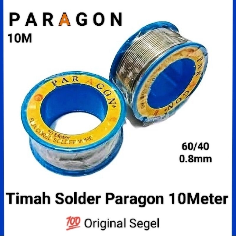 Jual (COD) 1 Roll 10 Meter Timah Solder / Tinol, PARAGON 100% ORIGINAL ...
