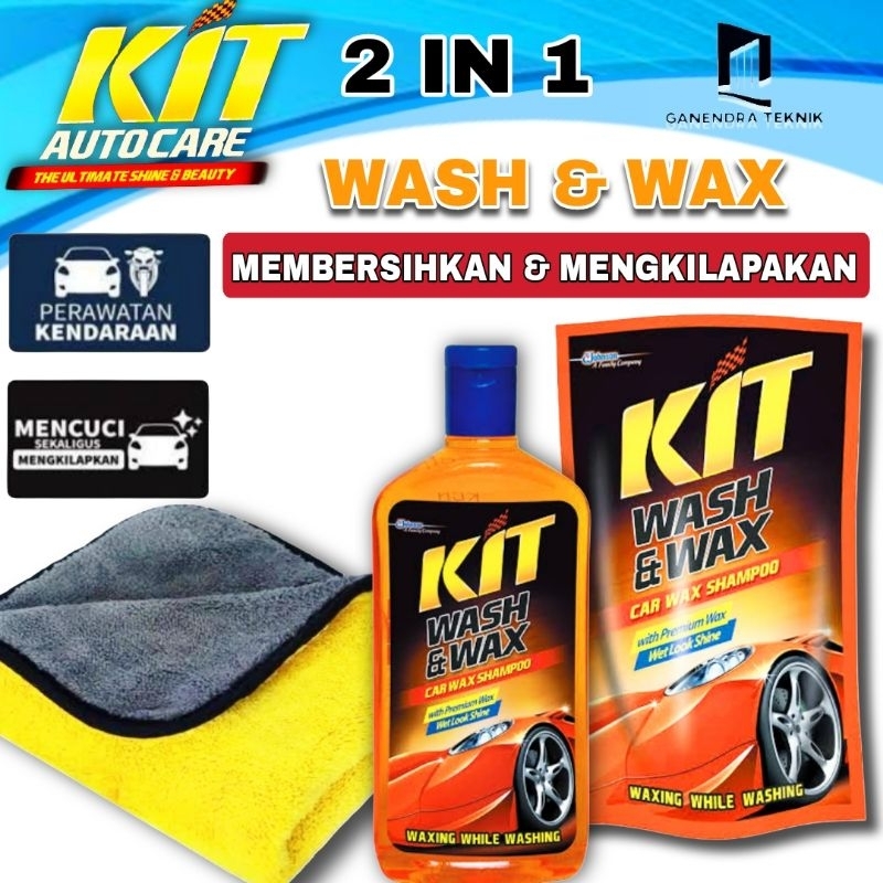 Jual KIT WASH AND WAX 720 ML - Shampoo + Pengkilap Body Mobil Bonus ...