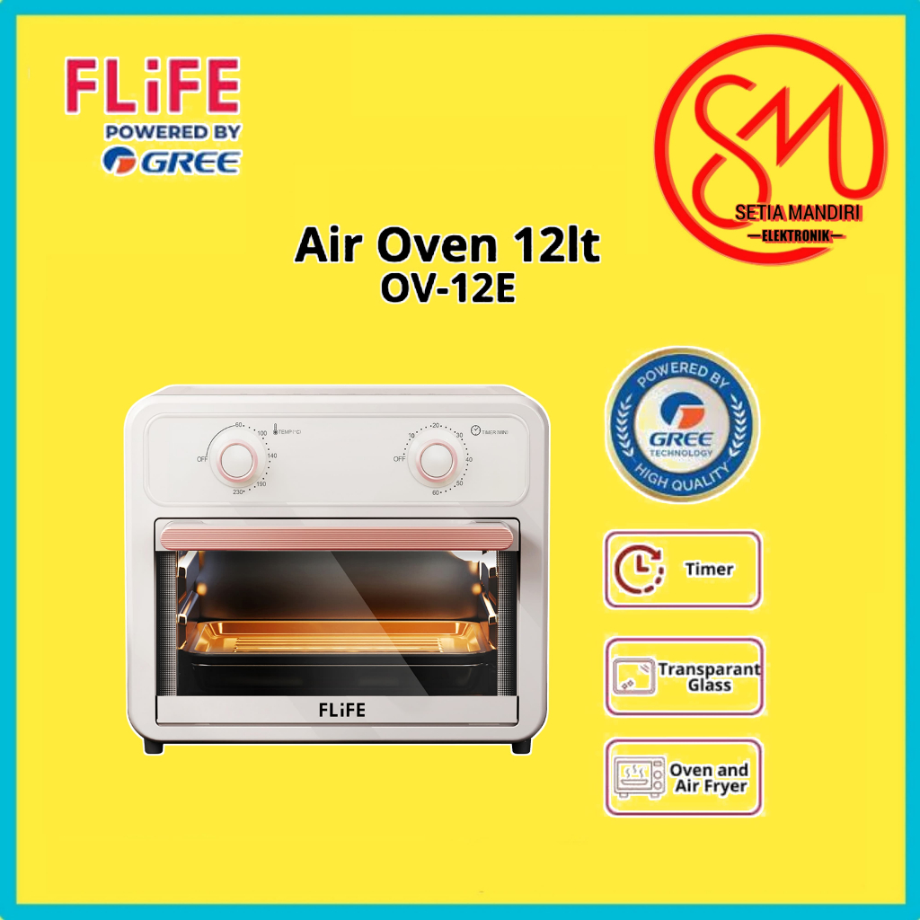 Jual FLIFE by GREE Air Fryer Oven 12 liter OV-12E - OV12E | Shopee ...