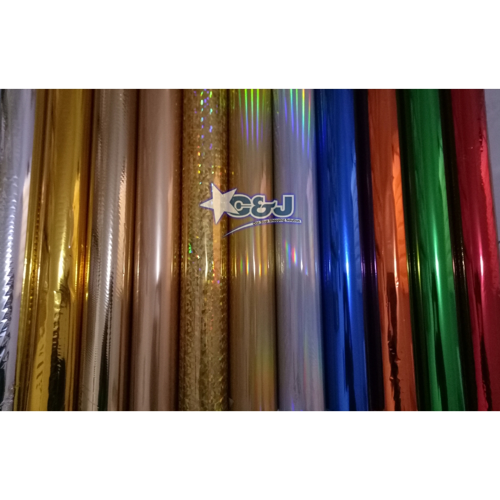 Jual Hot Stamping Foil 64cm x 120mtr utk bahan KERTAS : undangan cover ...