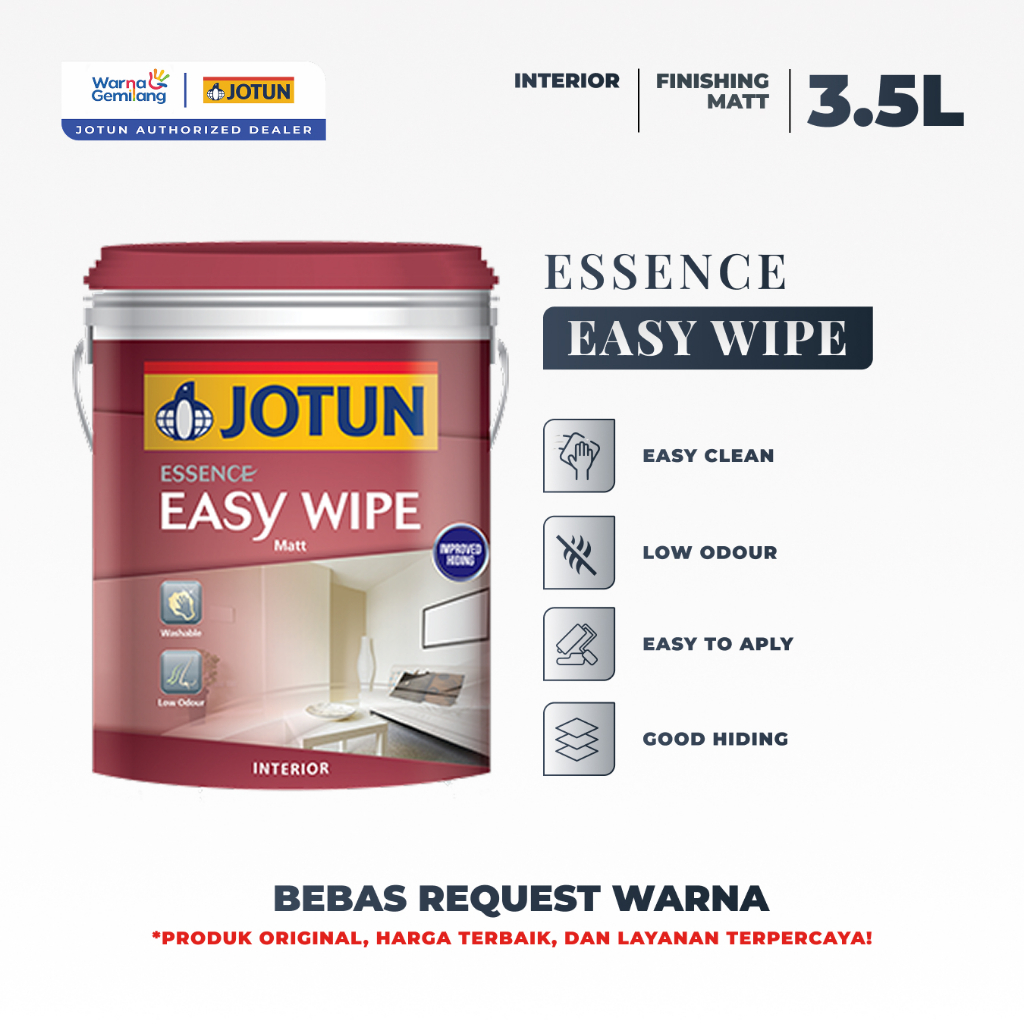 Jual Jotun Essence Easy Wipe 3,5L | Cat Dinding Interior Matt (Mudah ...