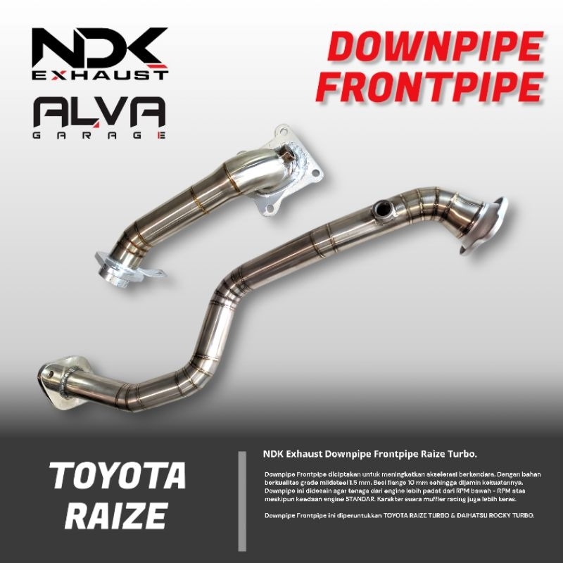 Jual Downpipe Frontpipe Raize Turbo 1.0 NDK Exhaust – Knalpot Racing ...