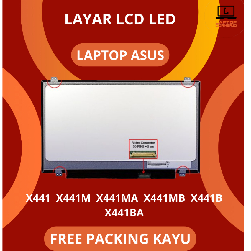 Jual (COD) Layar LCD LED Laptop Asus X441 X441M X441MA X441MB X441B ...