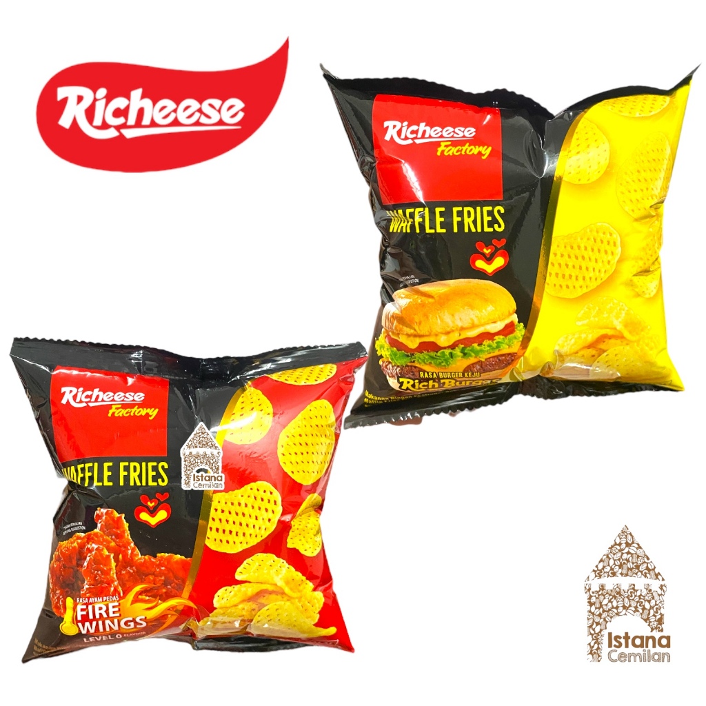 Jual Richeese Waffle Fries Fire Wings / Rich Burger | Shopee Indonesia