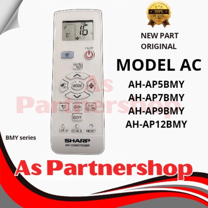 Jual remot ac sharp model ah-ap5/7/9/12bmy original 100% bmy series ...