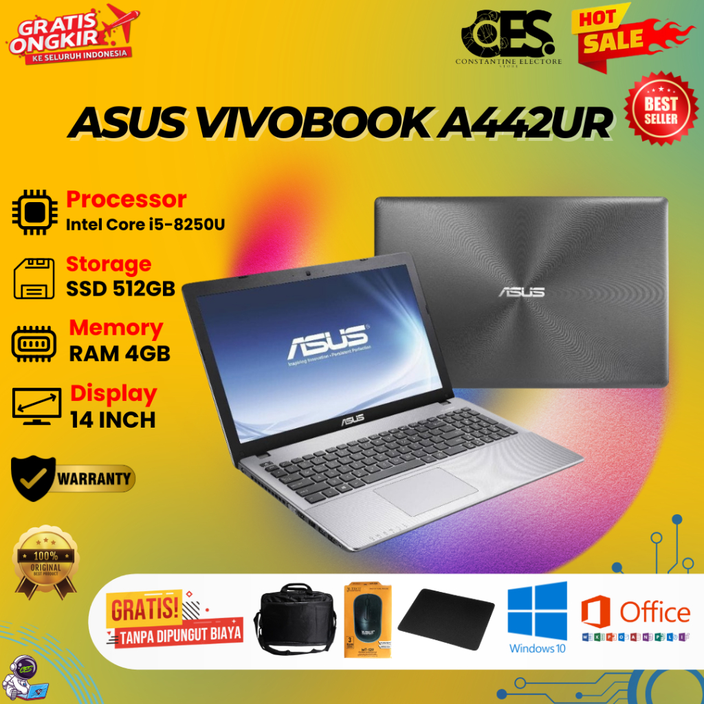Jual Asus Vivobook A442UR - Intel Core i5-8250U - NVDIA MX130 DDR5 - RAM 8GB - SSD 512GB - 14 ...