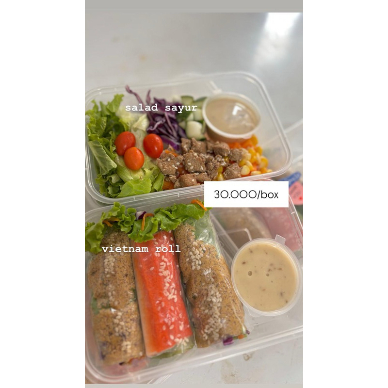 Jual salad sayur atau vietnam roll ( harga 1box ) | Shopee Indonesia