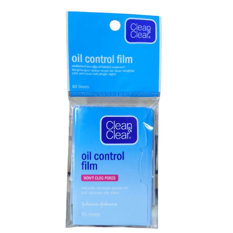 Jual Clean & Clear Oil Control Film 60 sheets-biru | Shopee Indonesia