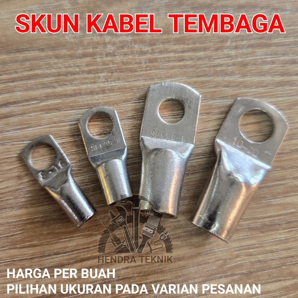 Jual SKUN KABEL TEMBAGA 16mm 25mm 35mm 50mm CABLE LUG SCHOON TERMINAL ...