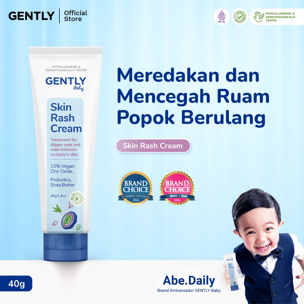 Jual GENTLY Baby Rash Cream 40 gr | Krim Pereda Ruam Popok pada Bayi ...