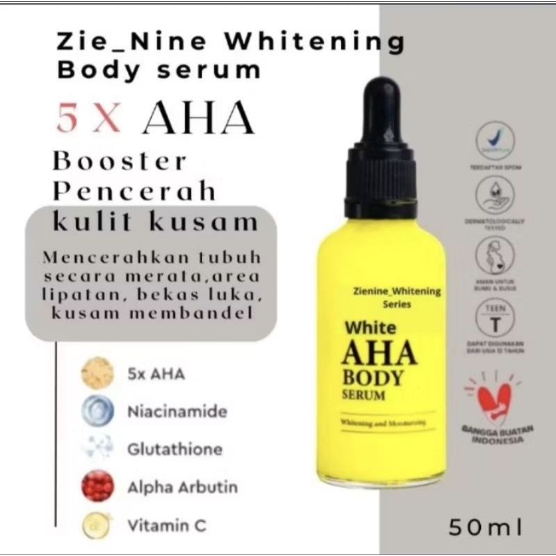 Jual [COD] Body Serum white AHA 50 ml ll whitening & moisturizing skin ll serum pemutih badan ...
