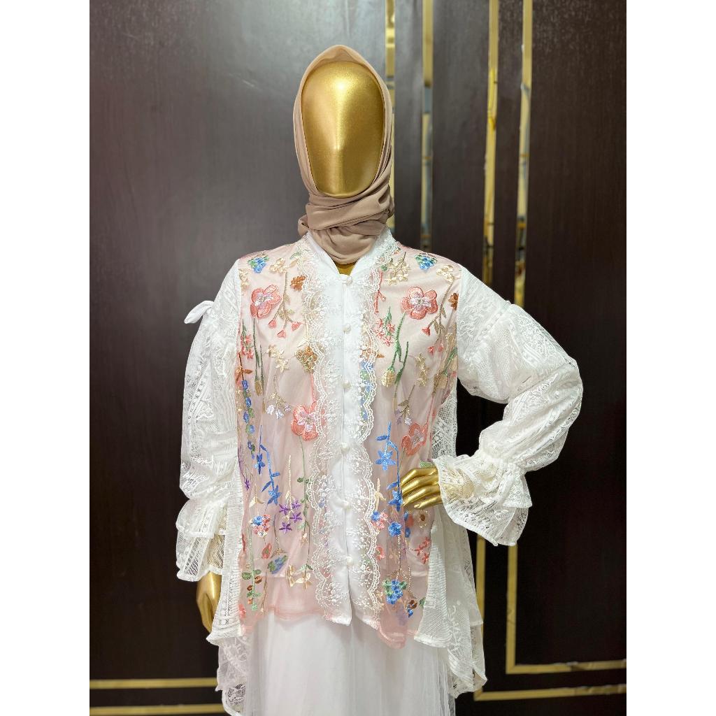 Jual Serayaofficiall LESLIE - Flower Tulip Atasan Kebaya Wanita Clair ...