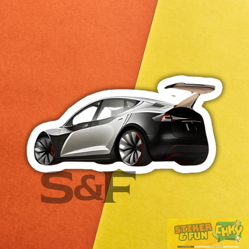 Jual Stiker Sticker Vinyl Laminasi TESLA CAR Vol 4 | Shopee Indonesia